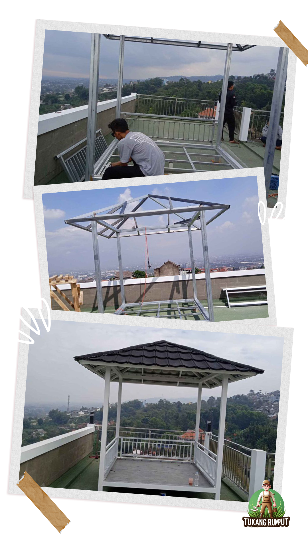 Hasil Pemasangan Gazebo Besi